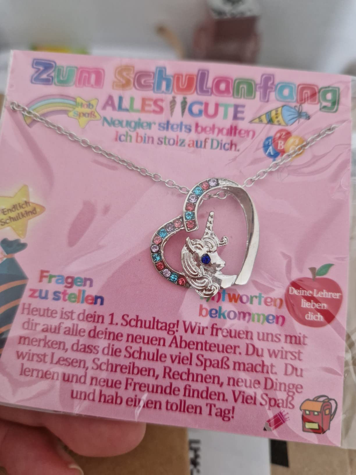 Einschulung Geschenk Mädchen Geschenke Zum Schulanfang Kette Schuleinführung Schulstart ...
