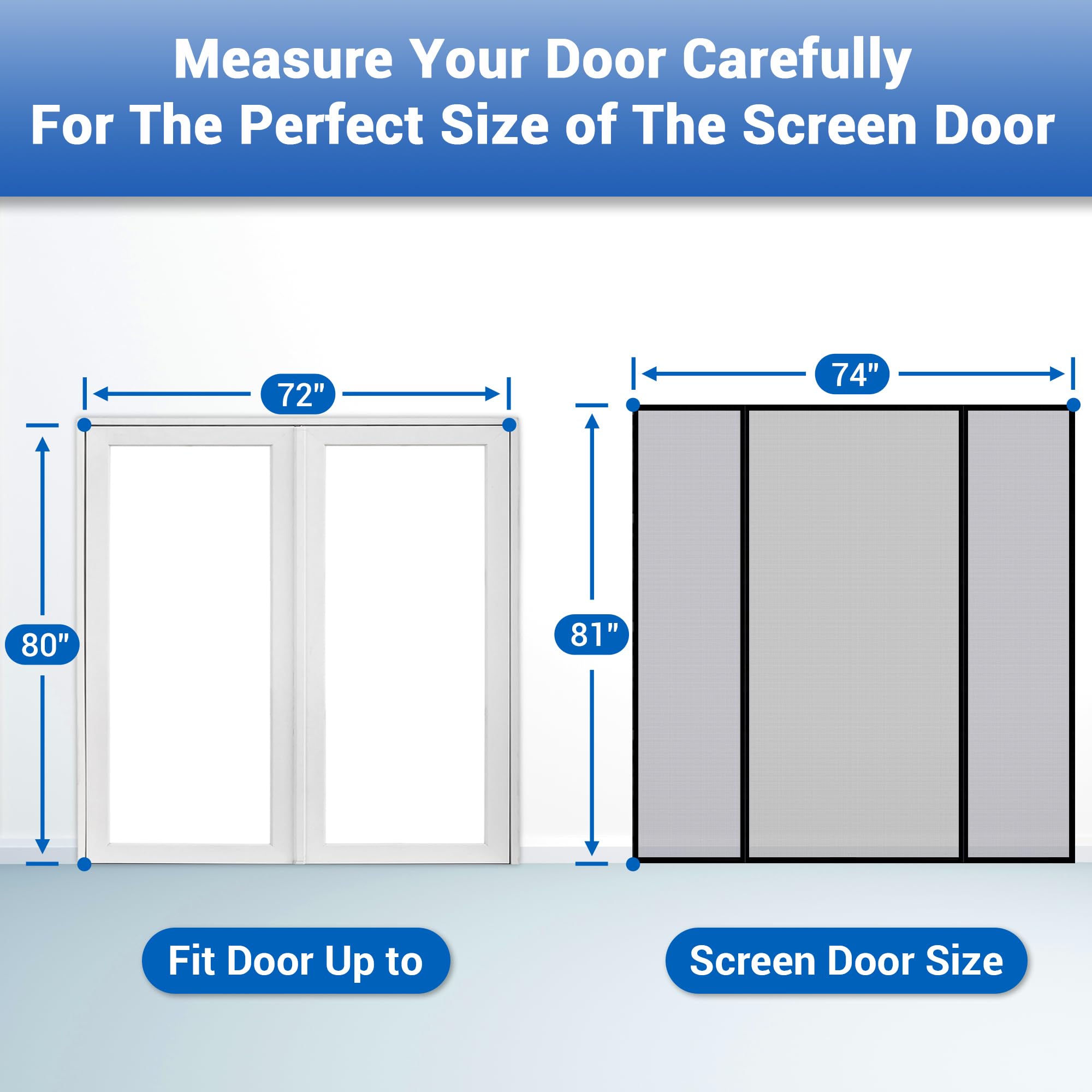 Snapklik.com : Bluebala Fiberglass Magnetic Screen Door Mesh - Heavy ...