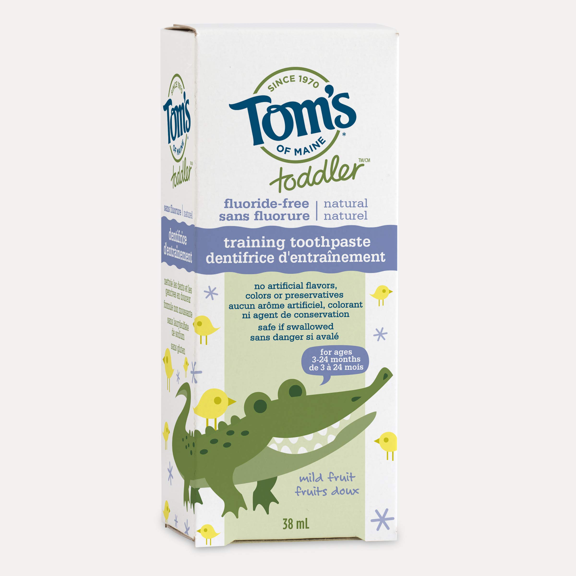 Tom's of Maine Toddler Fluoride-Free Natural Training Toothpaste 38 mL ...