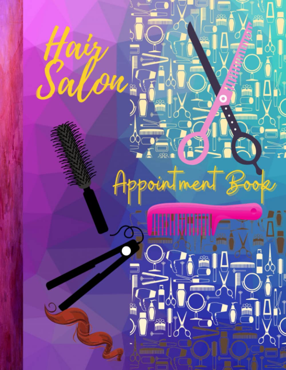 Hair Salon Appointment Book: 4 Columns | Daily Planner | 15 Minute ...