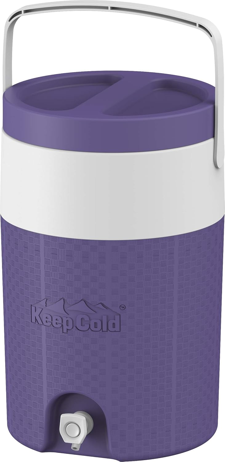 Cosmoplast Keep Cold Plastic Insulated Water Cooler 2 Gallon - Violet ...