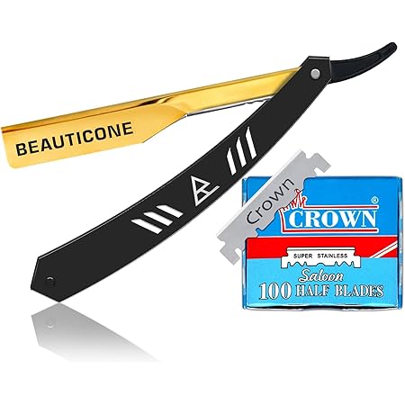 Amazon.com: BEAUTICONE Straight Razor | Professional Barber Razor for ...