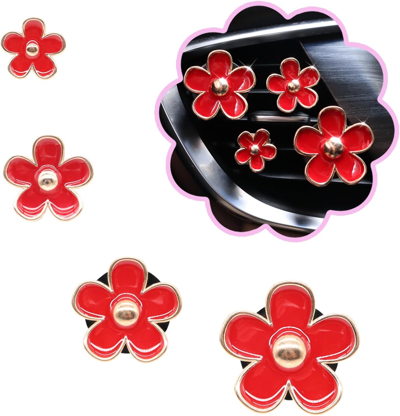 Amazon.com: 6 Pack Colorful Daisy Flower Car Air Vent Clips Car Air ...