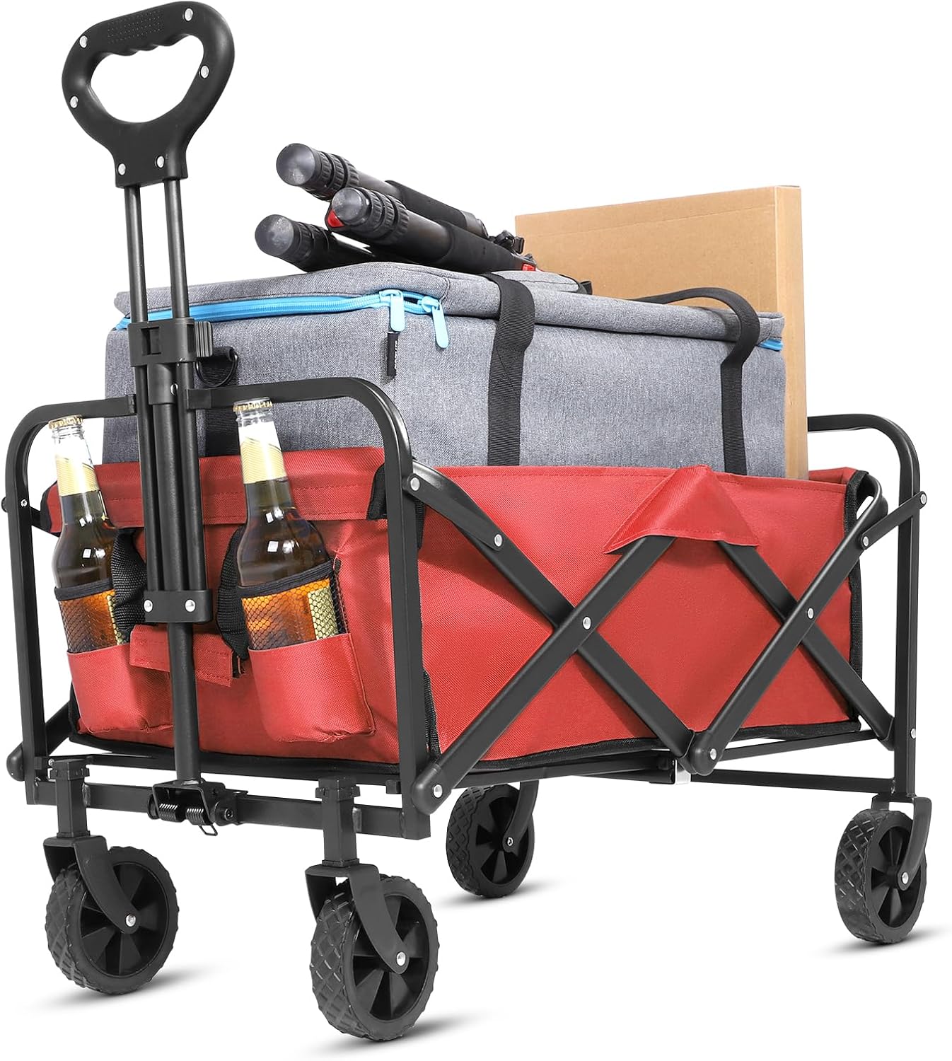 Amazon.com : ZOMEYLPO Collapsible Wagon Cart Foldable,Wagon Carts with ...