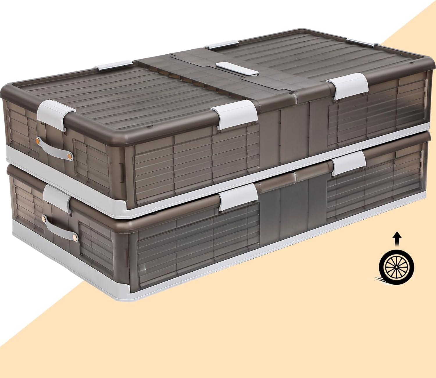 Amazon.com: Clysee 2 Pcs Extra Large Under Bed Storage Containers with ...