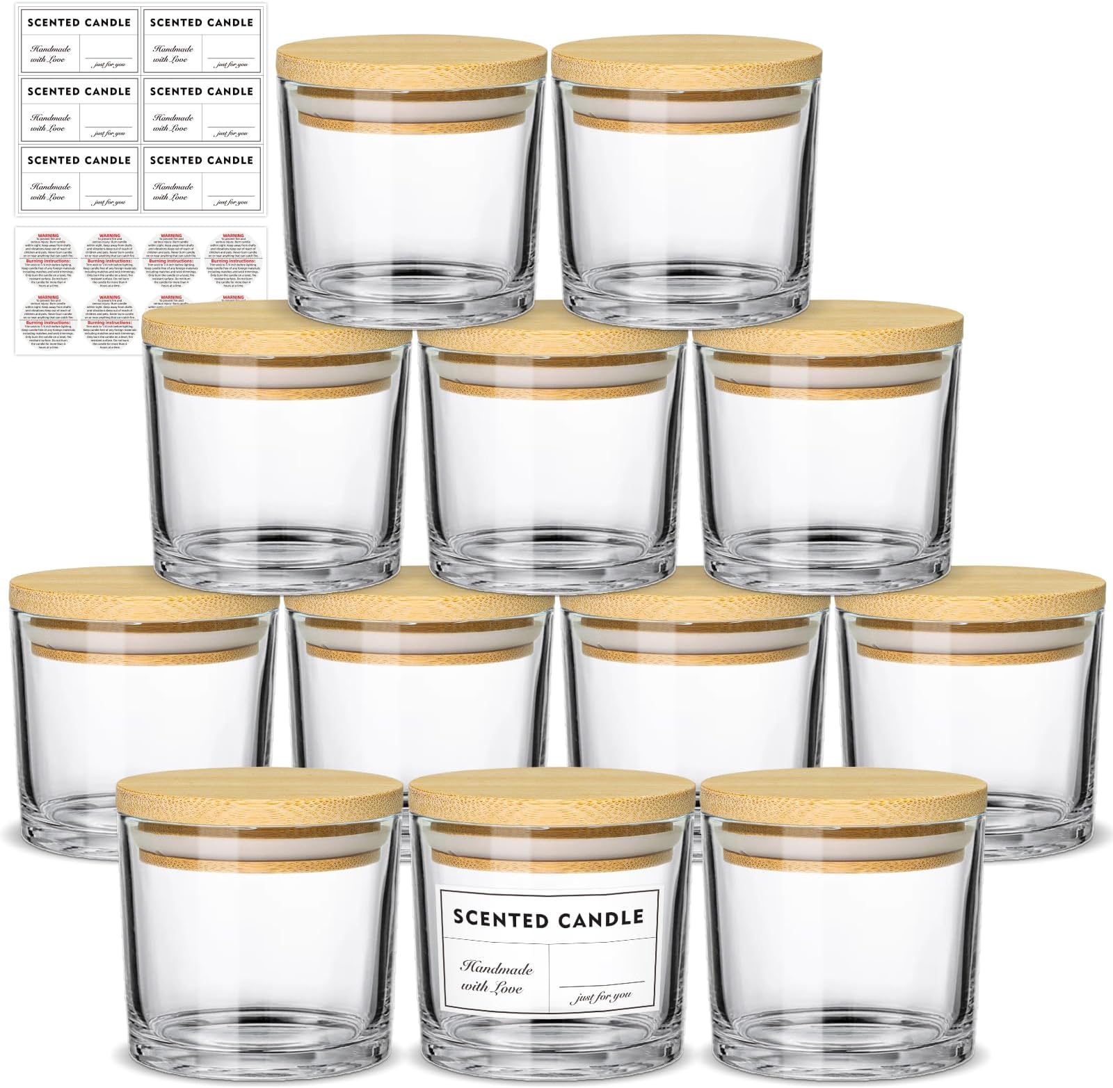Amazon.com: SUPMIND 4oz Candle Jars for Making Candles, 15 Pack Small ...