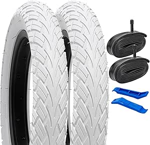 Amazon.com : YUNSCM 2-PCS 20" Bike Tires 20x1.75/47-406 and 20" Heavy Duty Bike Tubes Schrader ...