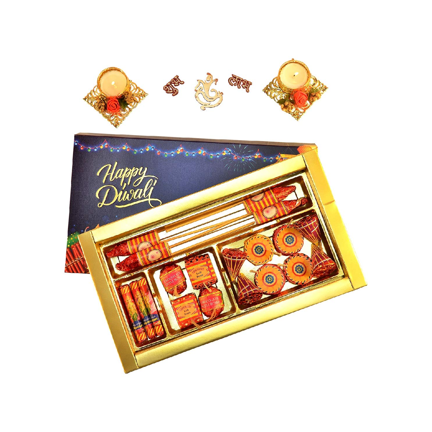 Chokocraze bouquet Diwali pataka Royal Blue Gift Box of Chocolate ...