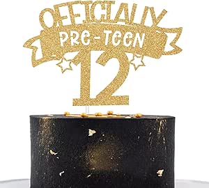 Amazon.com: Officially Pre-teen 12 Cake Topper, Level 12 Unlocked ...