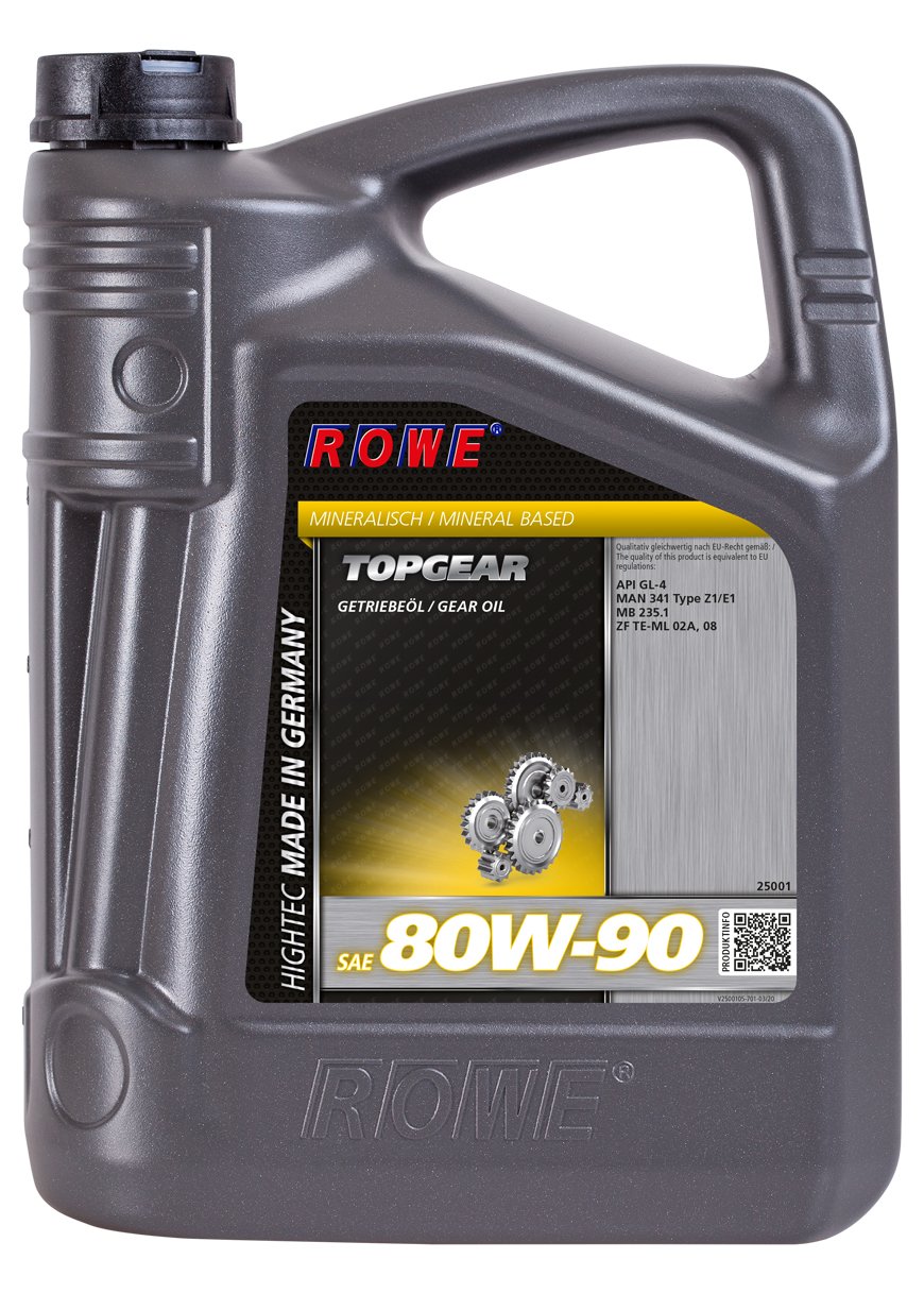 ROWE Hightec Topgear SAE 80W-90-5 Liter PKW Getriebeöl mineralisch ...
