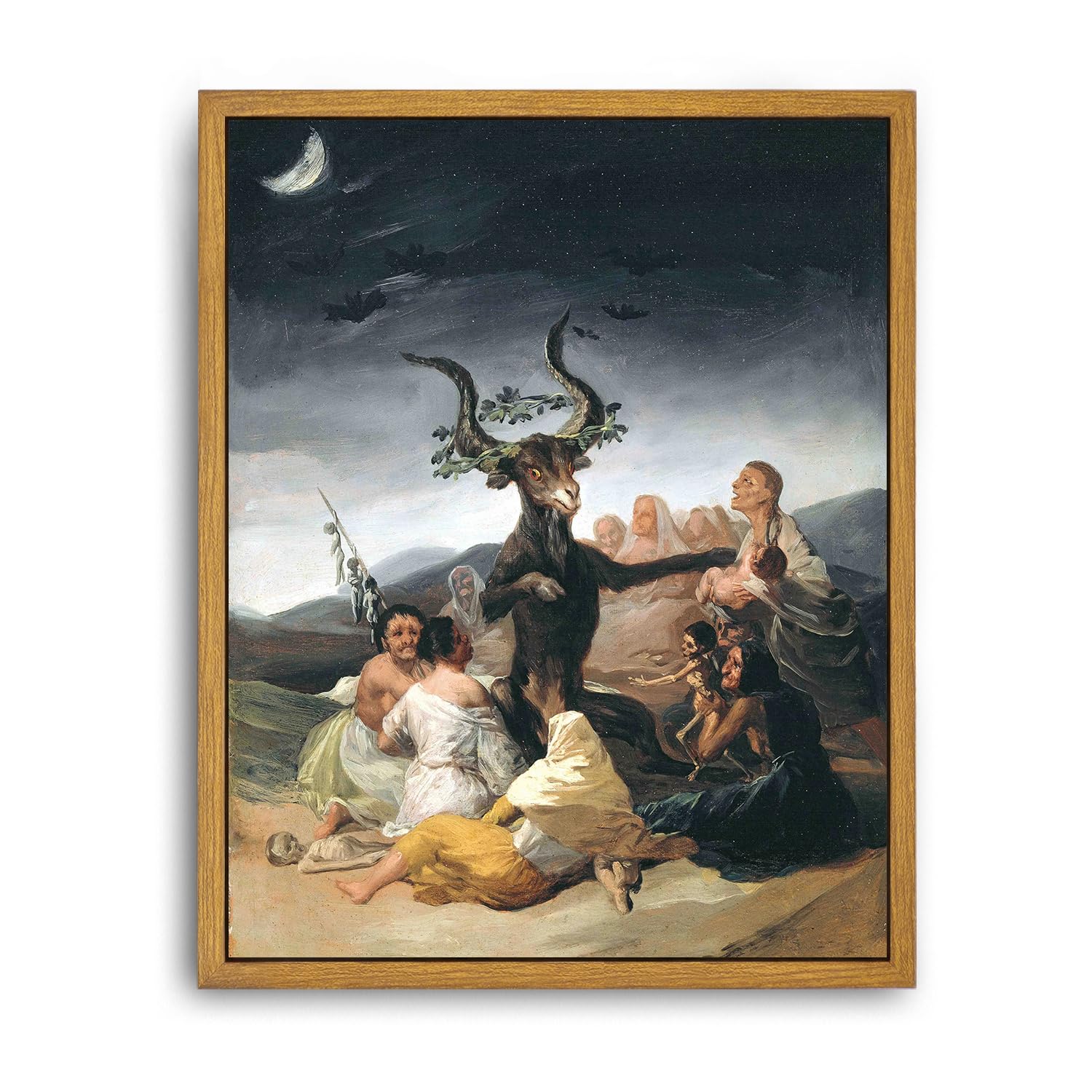 Amazon.com: Roslynity Framed Canvas Wall Art Vintage Print Witches ...
