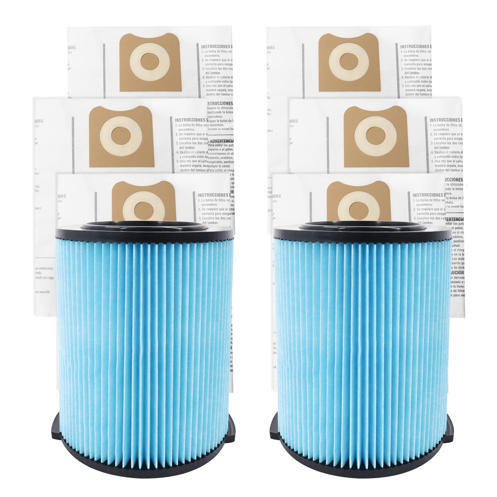 (8 Pieces) VF5000 Replacement Filter Shop Vac 5-20 Gallon Vacuums,3 ...
