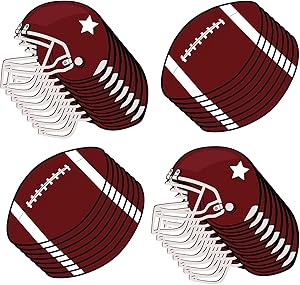Amazon.com: AnyDesign 47Pcs Paper Football Cutouts Rugby Helmet Cut ...