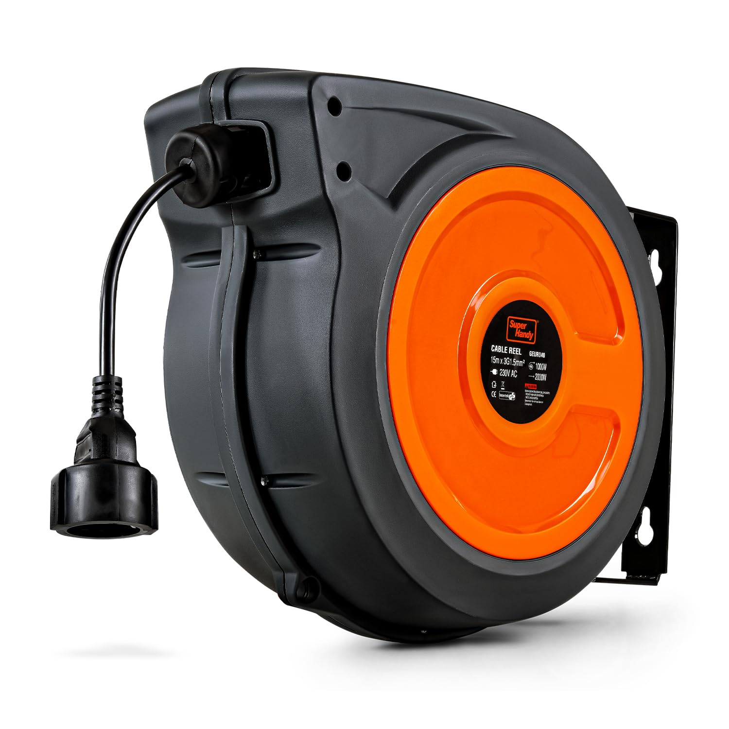 Power Extension Cord Retractable Reel Australian 15m 240v