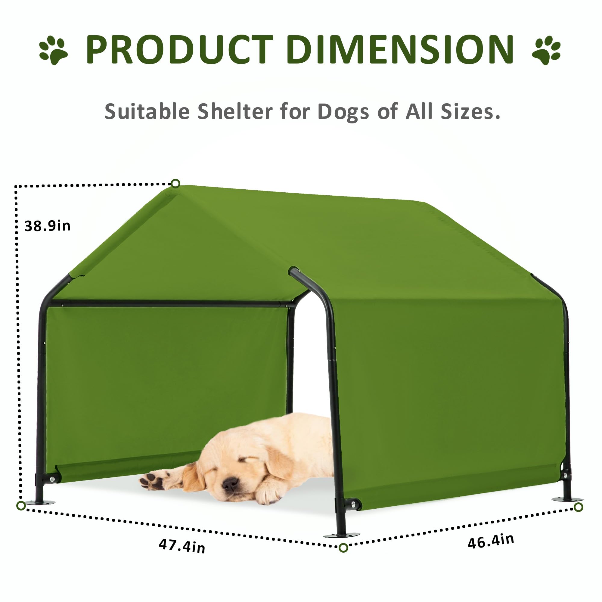Snapklik.com : Beimo Dog Shade Shelter Outdoor Dark Green Tent For ...