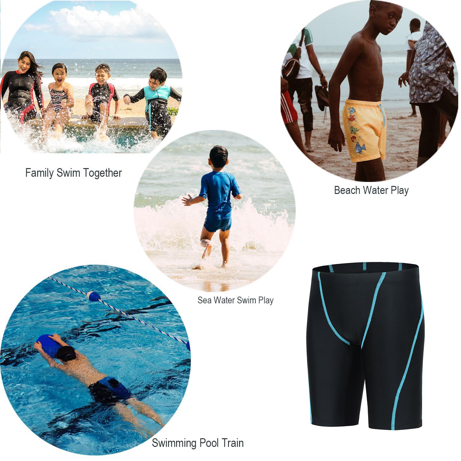 Snapklik.com : Xioker Boys Swim Jammers Kids Jammer For Swimming,Youth ...