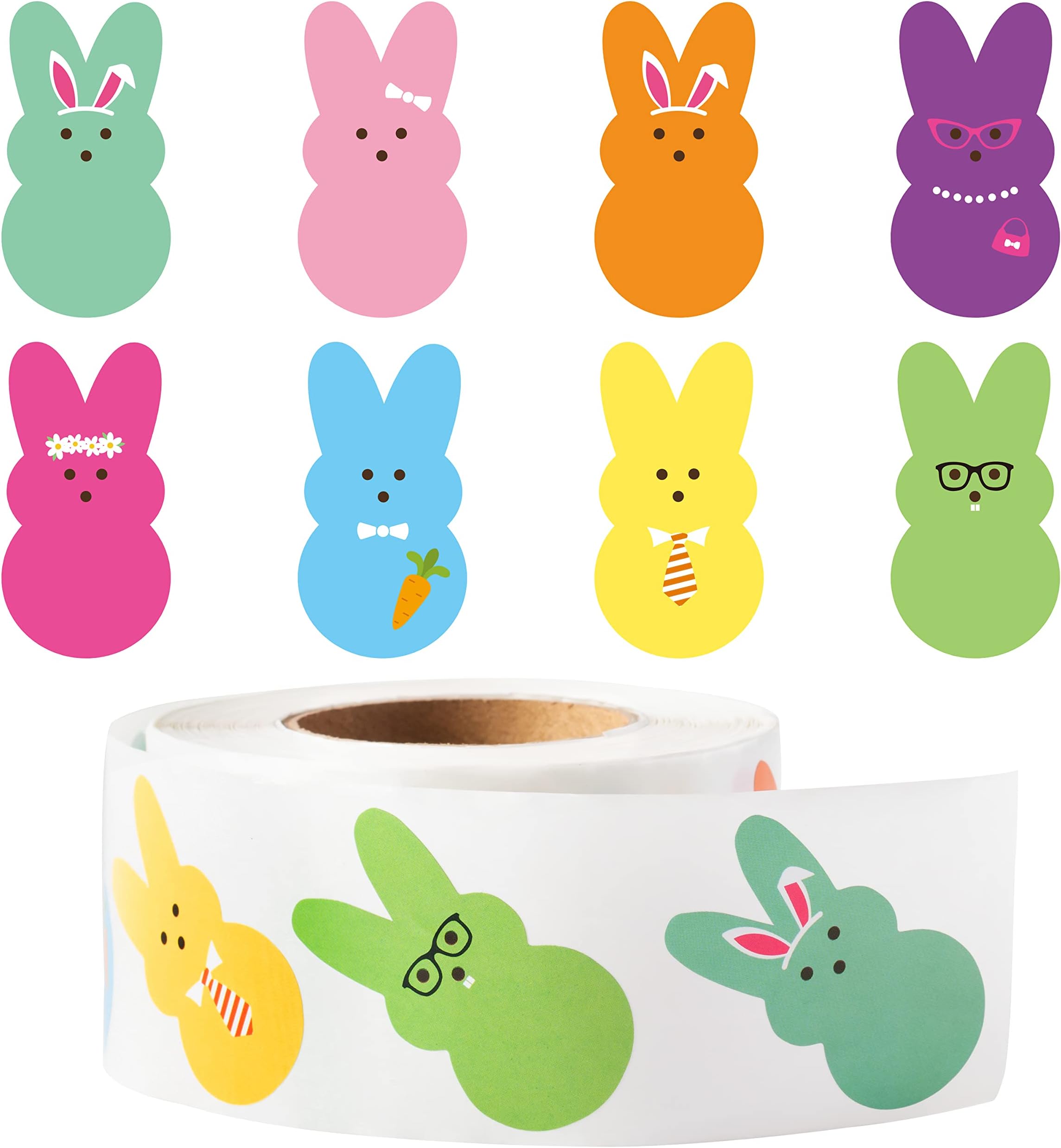 Amazon.com: Wonmon 360 PCS Easter Bunny Stickers for Kids, Colorful ...