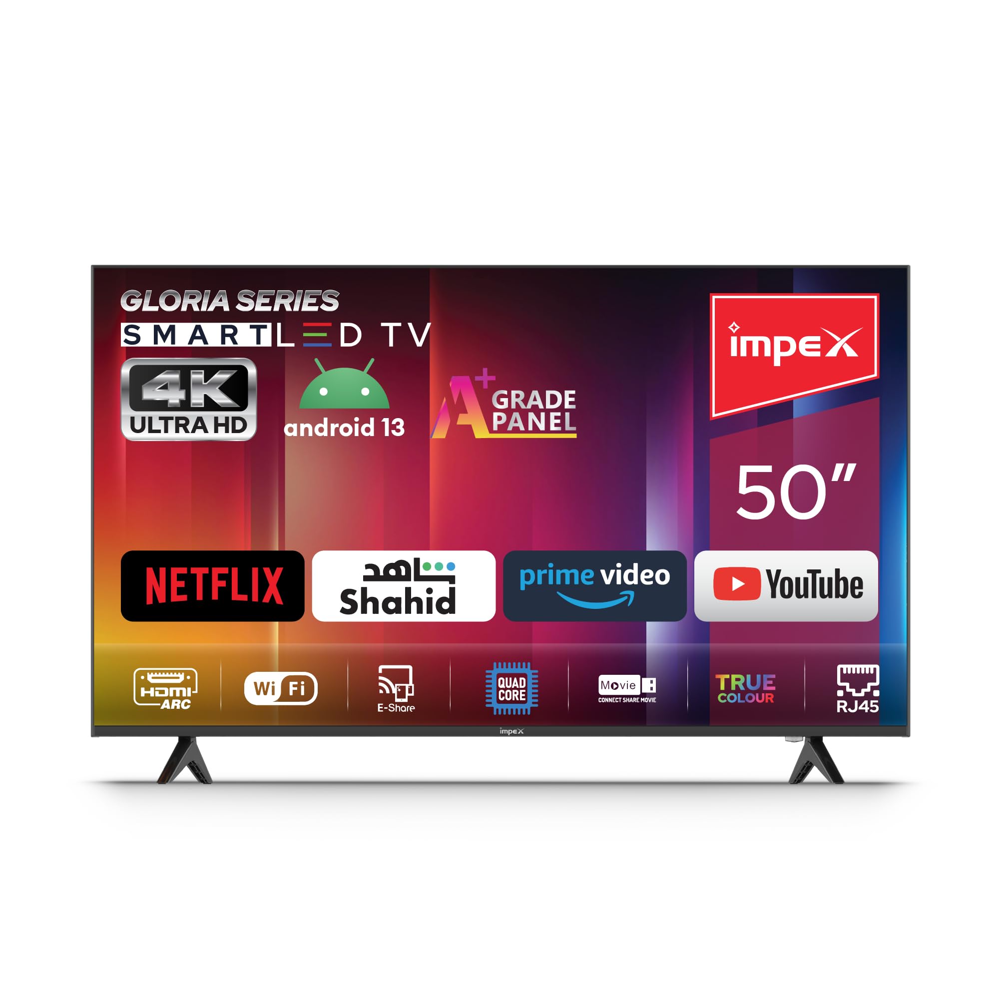 Buy Impex 50 Inch UHD Smart LED TV - Android 9.0, Quad-Core Processor ...