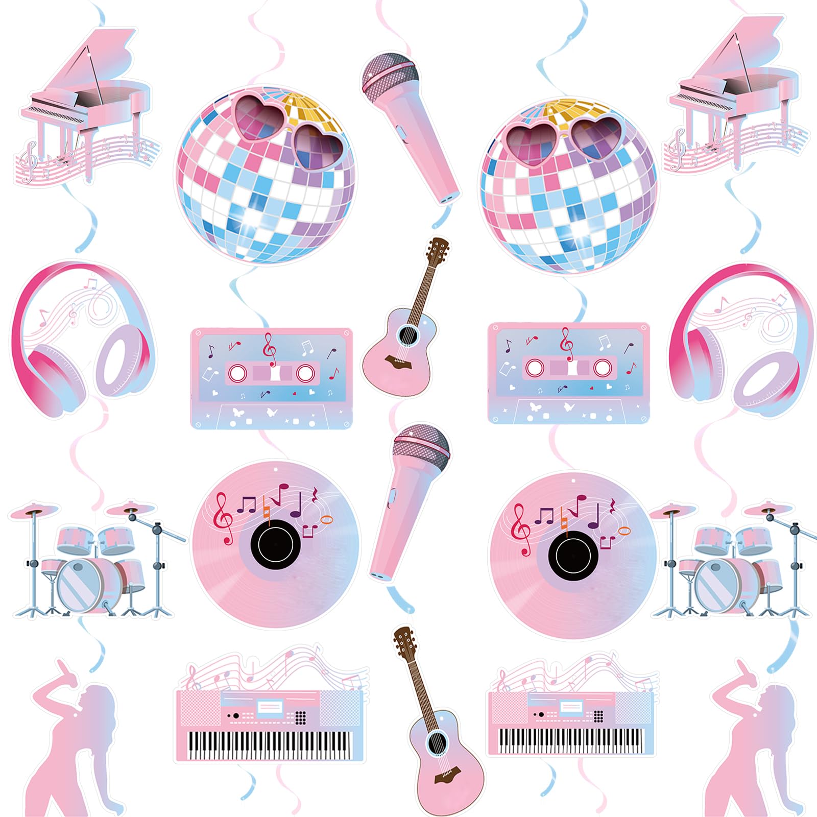 Amazon.com: Popular Birthday Party Decorations Music Party Hanging ...