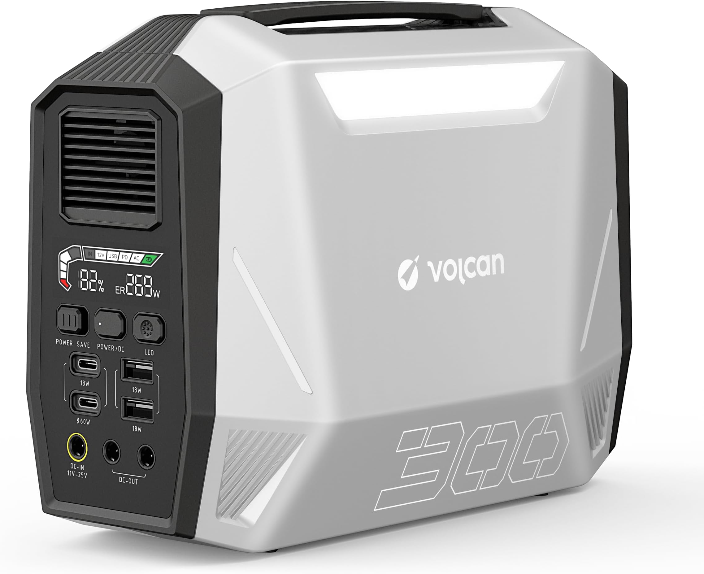 Amazon.com: 300W Solar Generator, Volcan Portable Power Station 299Wh ...