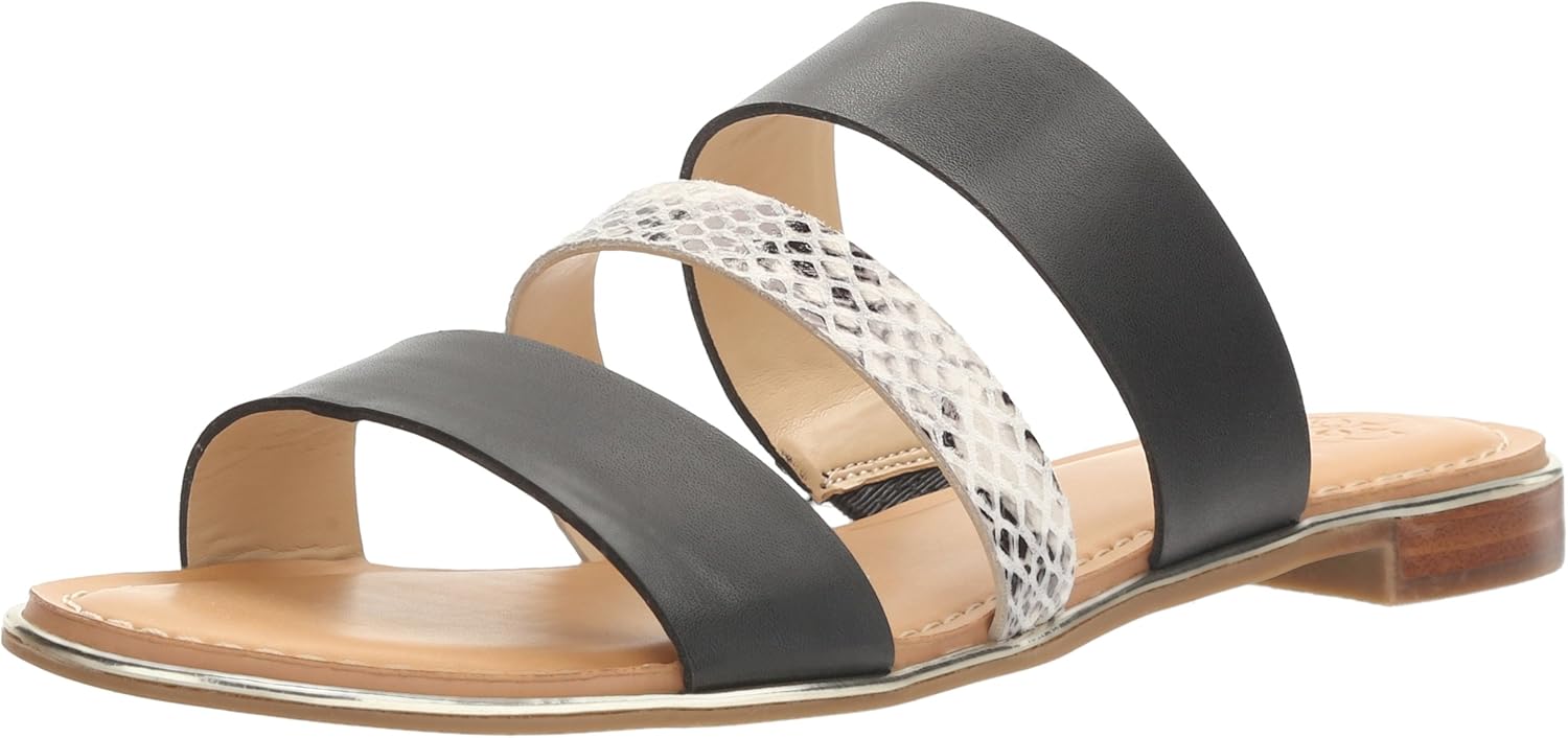 Amazon.com | GUESS Women's Rianda2 Flat Sandal, Black, 5 | Flats