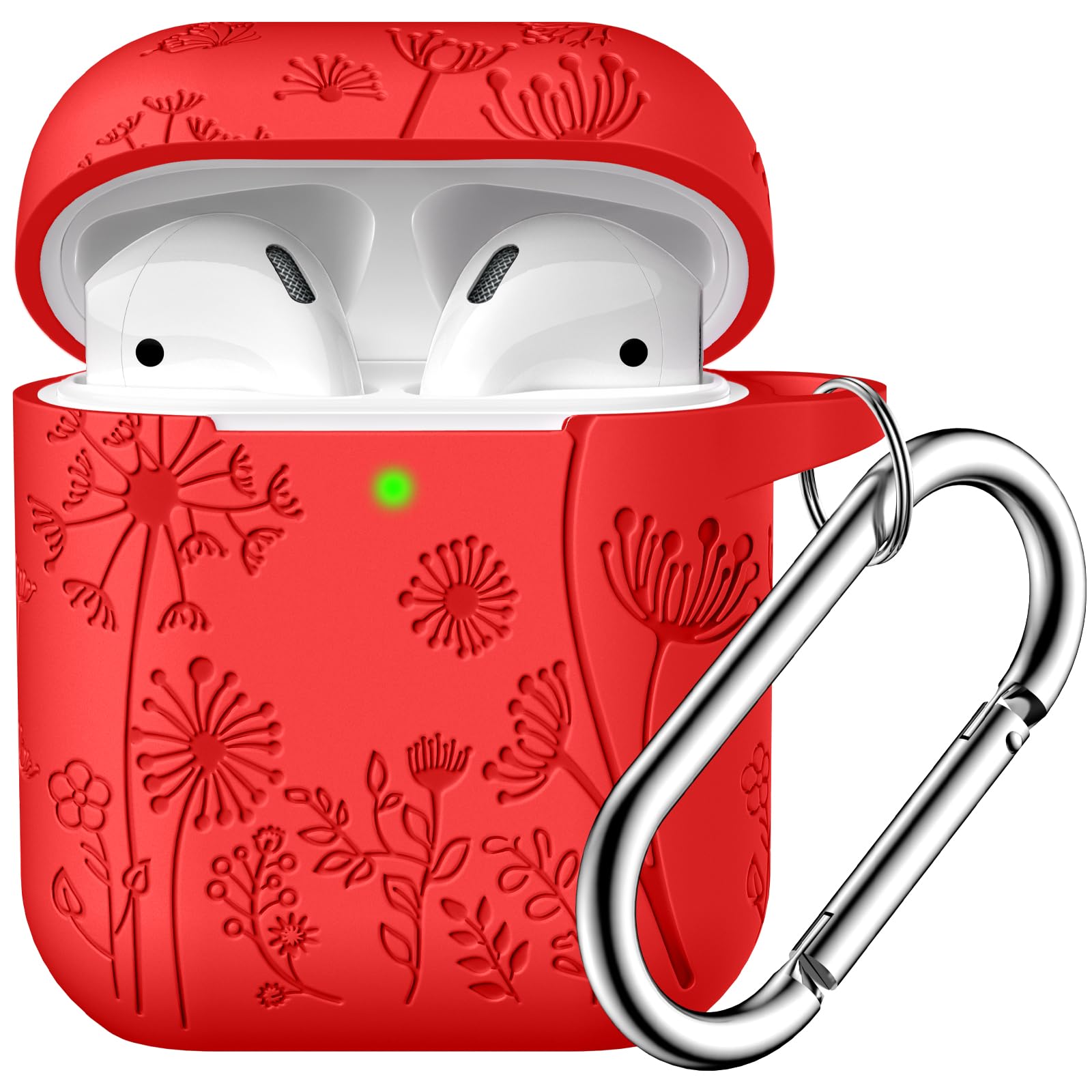 Amazon.com: Lerobo Flower Engraved Case for AirPod Case Cover, Stylish ...
