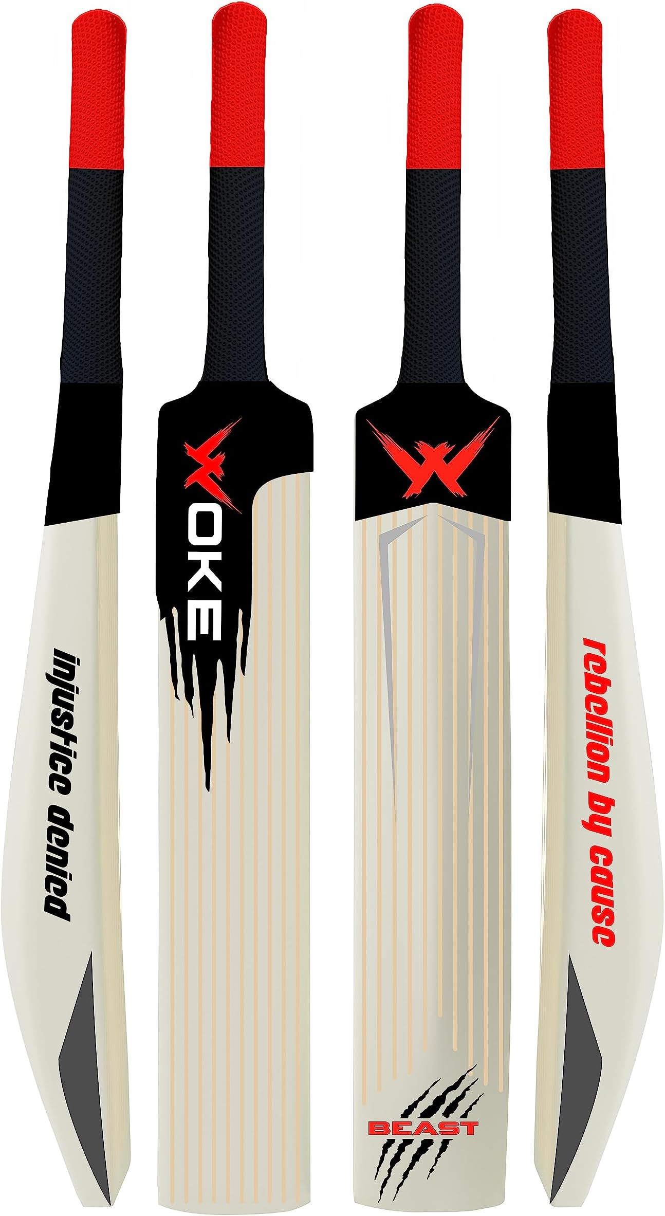 Kwesports Bandook bat 4 Scoop 2 Hole Kashmir Willow Hard Tennis Bat ...