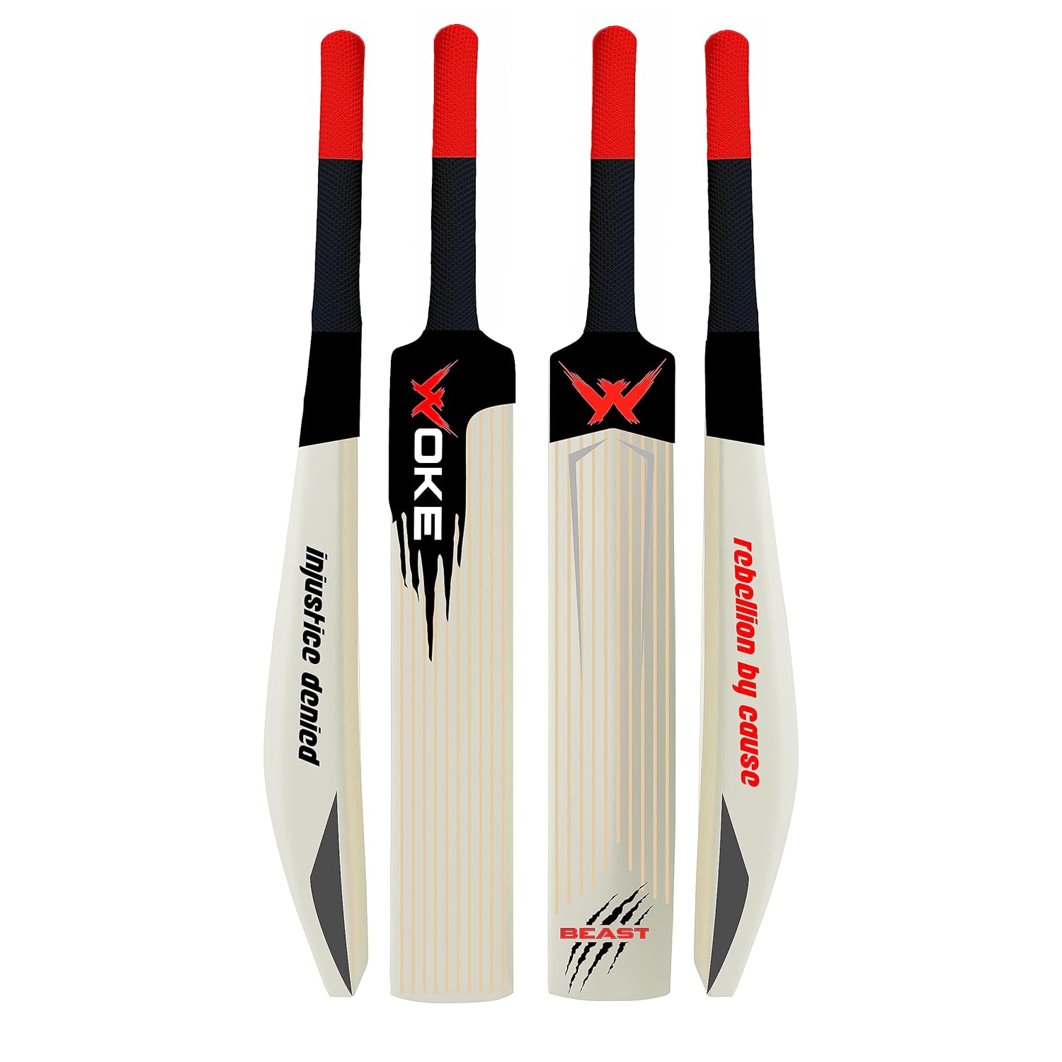 Woke Stalwart Beast Heavy Duty Plastic Cricket Bat, Full Size (34” X 4. ...