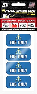 Amazon.com: E85 Stickers, Flex Fuel Label for Vehicles, Rental Cars ...