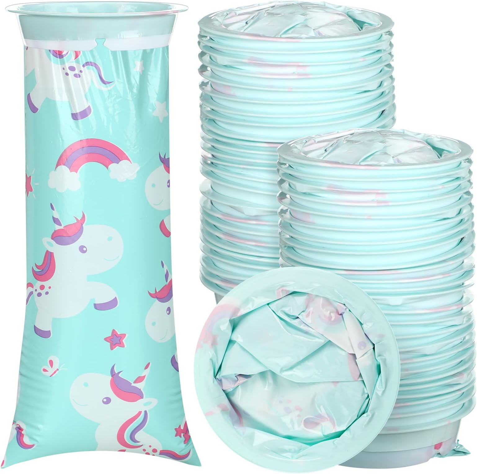 Amazon.com: TrelaCo 50 Pack Kids Vomit Bags Disposable Nausea Emesis ...