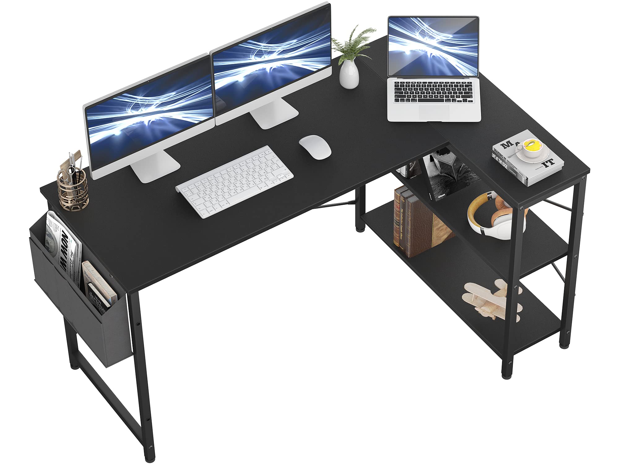 Homieasy Small L Shaped Computer Desk, 55 Inch L-Shaped Corner Desk ...