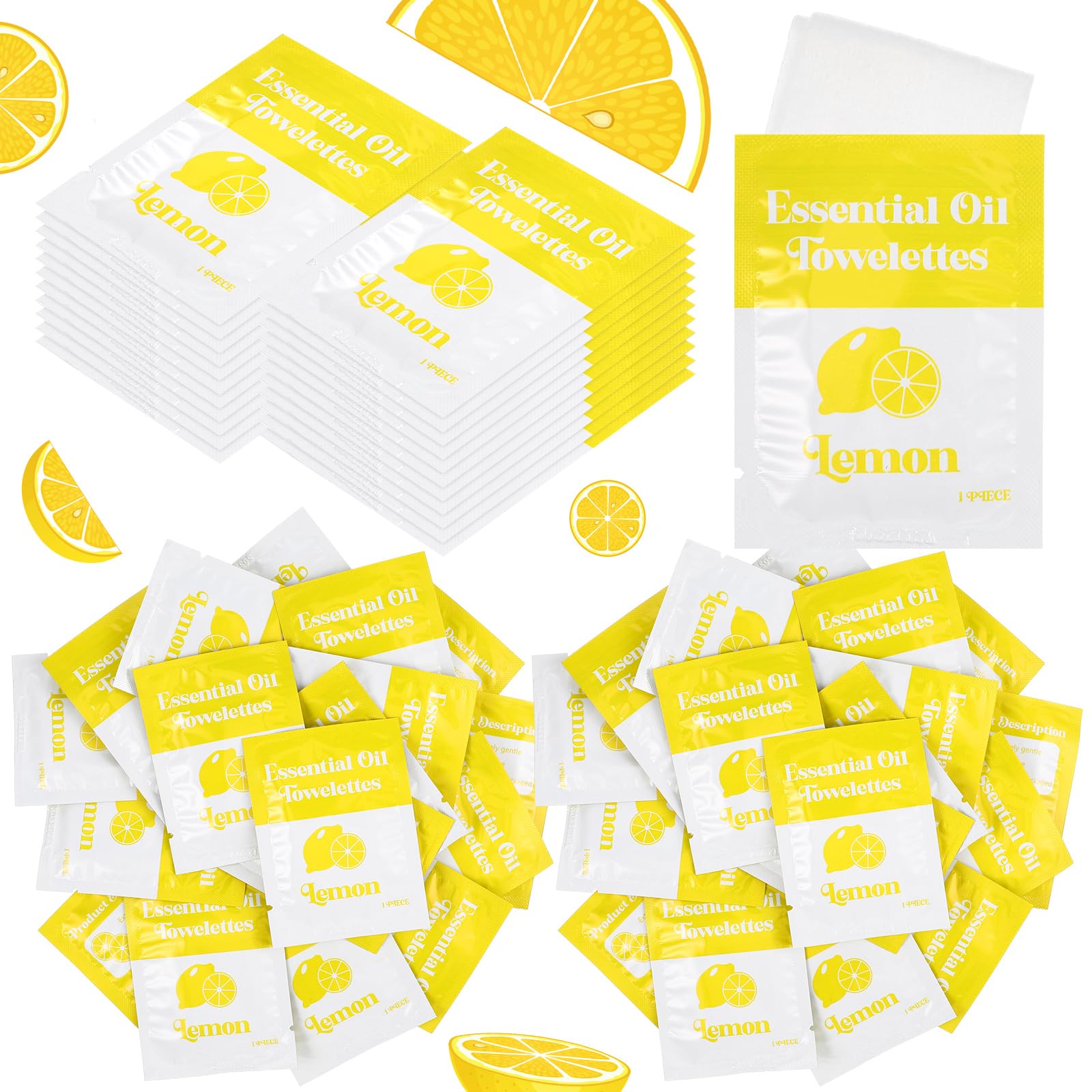 Amazon.com: Threlaco 200 Pcs Lemon Wet Wipes Individually Wrapped Moist ...