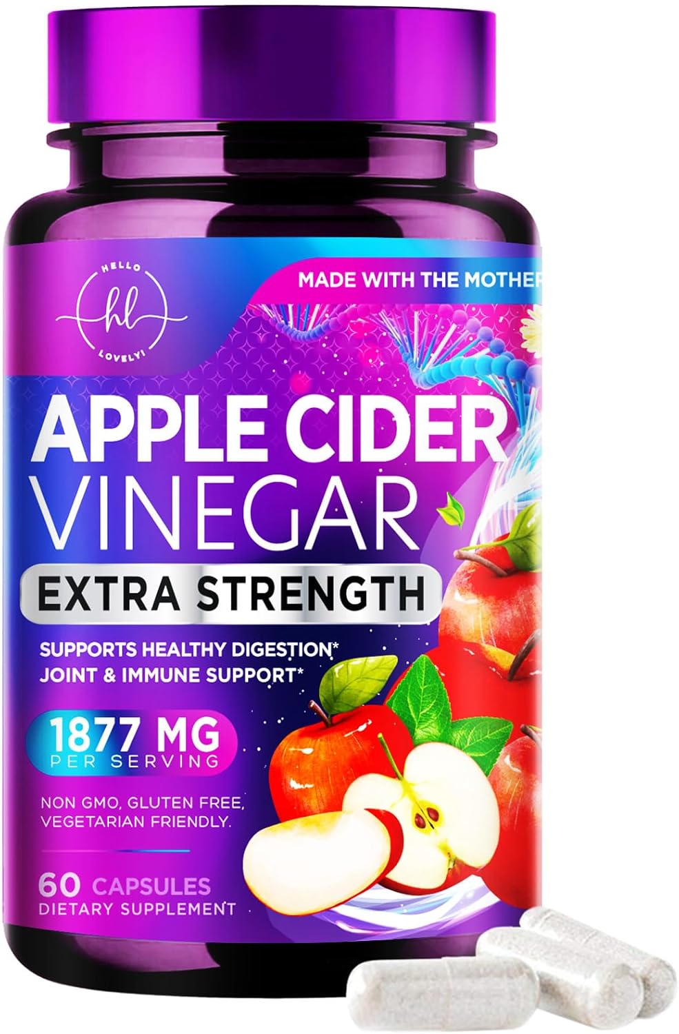 Amazon.com: Apple Cider Vinegar Pills from the Mother - 1877mg of ACV ...
