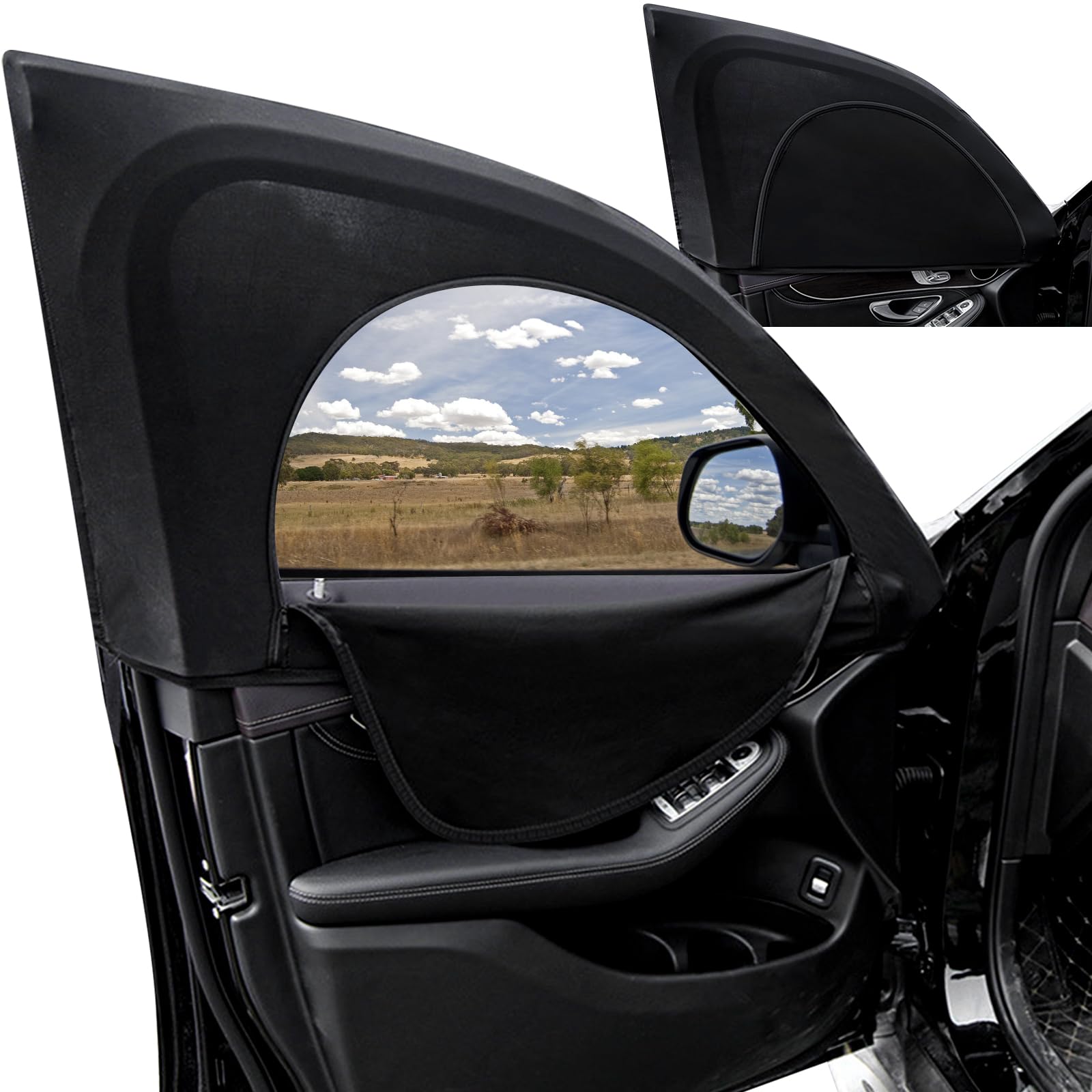 Amazon.com: 2 Pack Car Side Window Shades - Oversize Double Mesh for ...