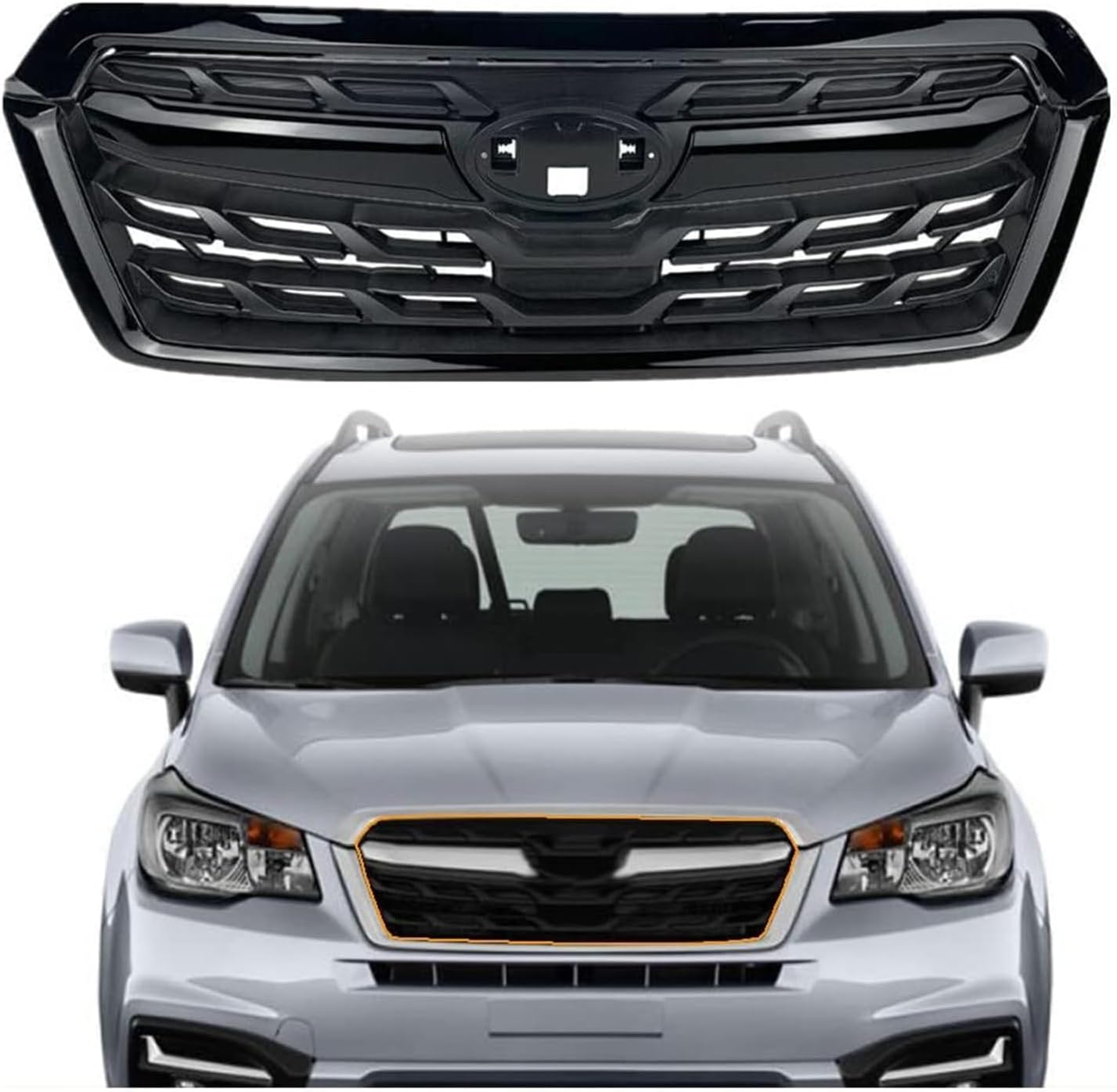 Amazon.com: Front Upper Grille Assembly Compatible With Subaru Forester ...