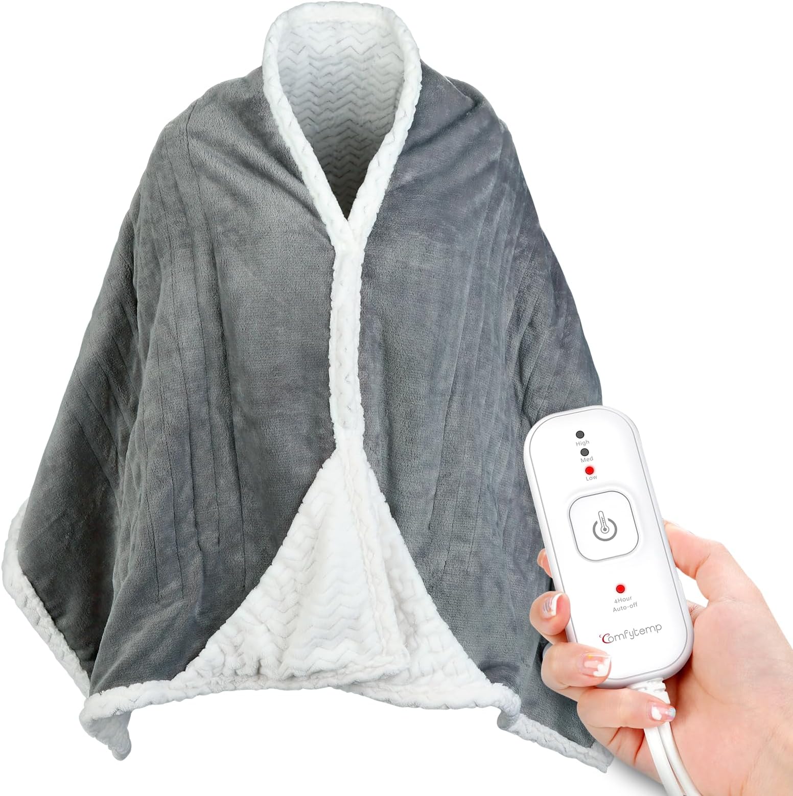 Amazon.com: Comfytemp Wearable Heated Blanket Electric Throw - 70"x23 ...