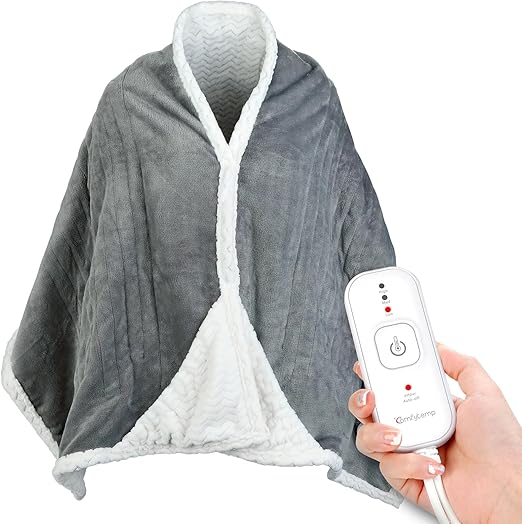Amazon.com: Comfytemp Wearable Heated Blanket- 70" x 23" Electric Shawl ...