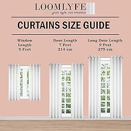Buy LOOMLYFE Super Soft Brushed Microfiber Cotton Door Curtains, Pack ...