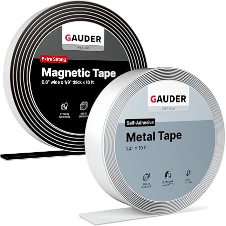 Amazon.com: GAUDER Metal Tape Self Adhesive | Ferrous Tape for Magnets ...