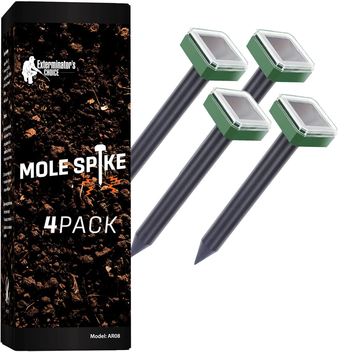Amazon.com: Exterminators Choice Ultrasonic Mole Spikes to Rid Lawns ...
