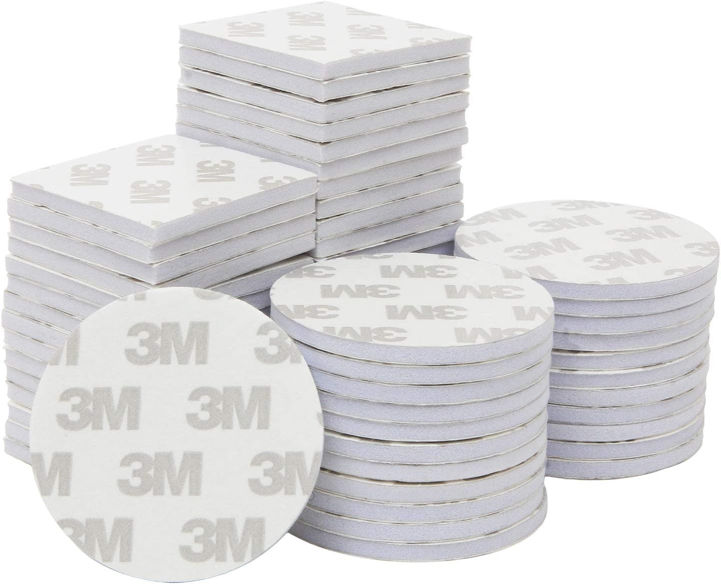 50 Pcs Double Sided Sticky Pads White, Adhesive Foam Pads Mounting Pads ...