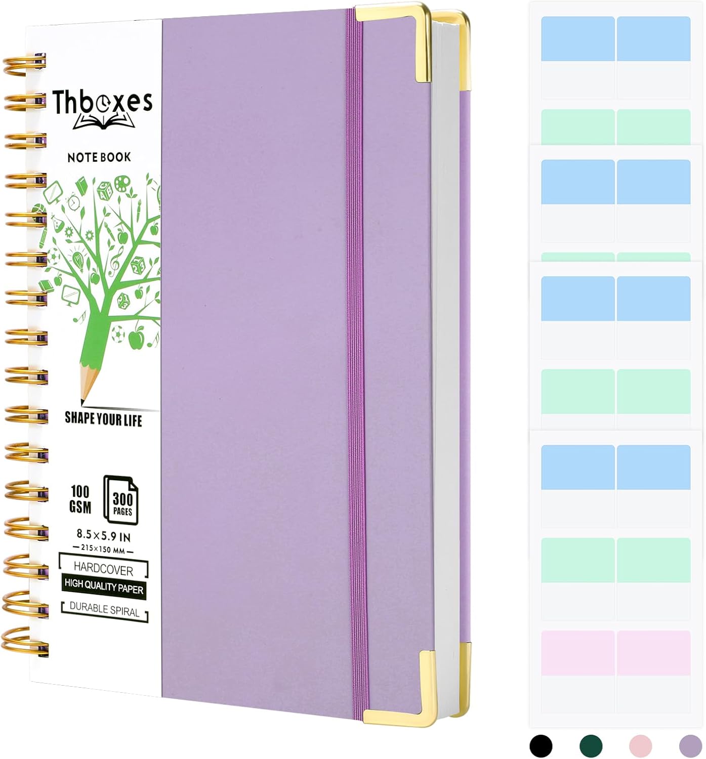 A5 Spiral Notebook, 300 Pages A5 Notepad Lined Wirebound Notebook ...