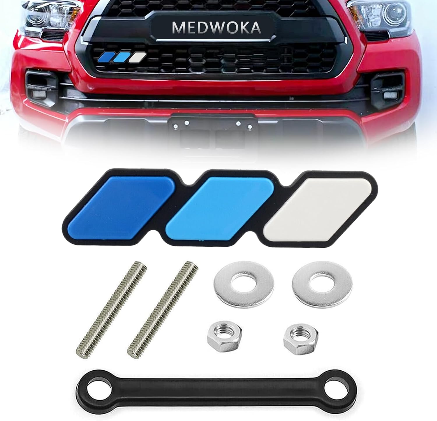 Tri-Color Front Grille Badge Emblem, Truck Emblem Decals Car ...