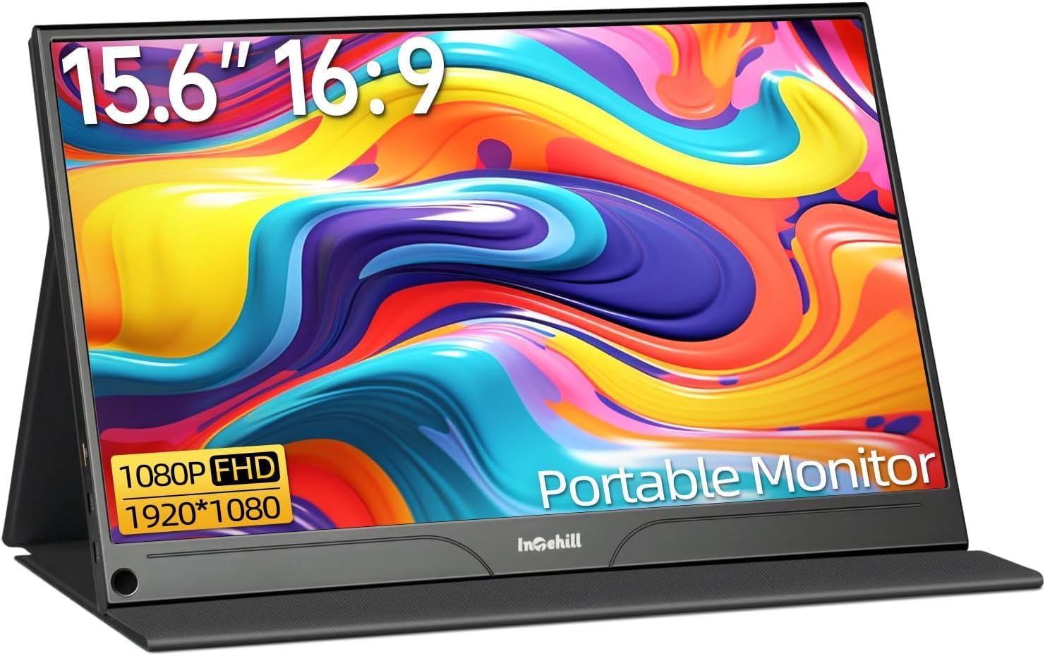 Intehill Portable Monitor for Laptop and Mini PC, 15.6-inch 1080P Matt ...
