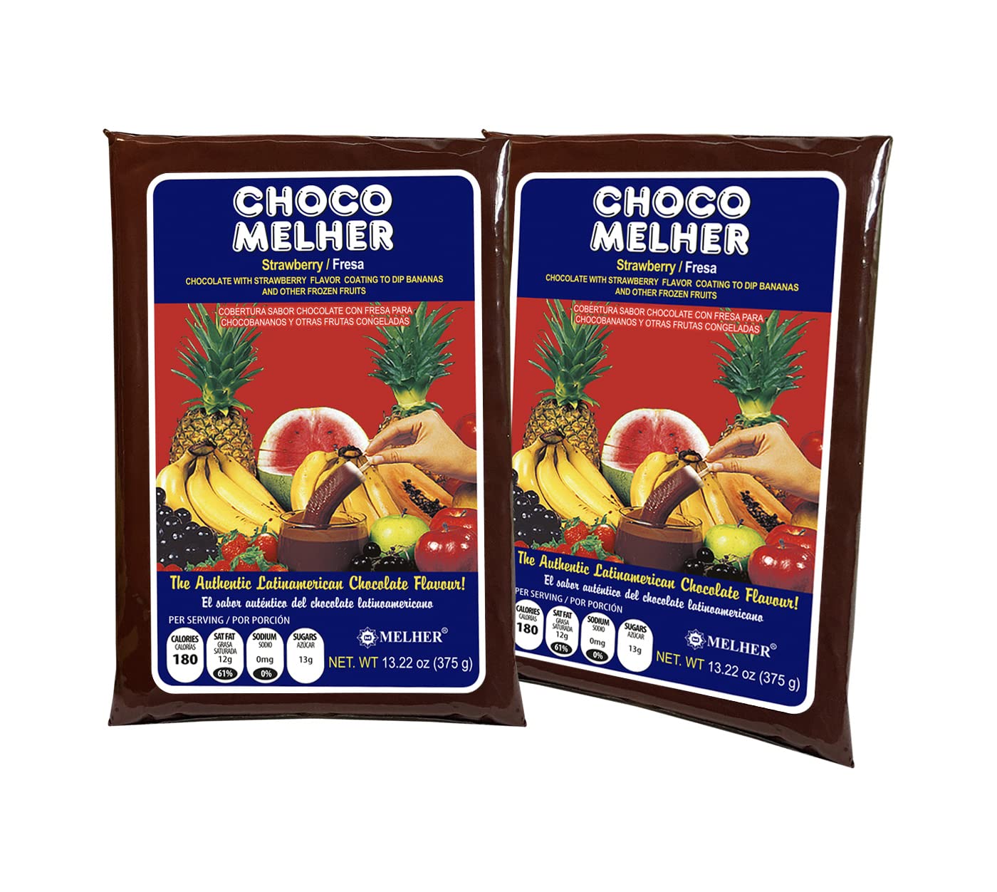 Amazon.com : CHOCOMELHER Strawberry Flavor - 2Pack - Milk Chocolate ...