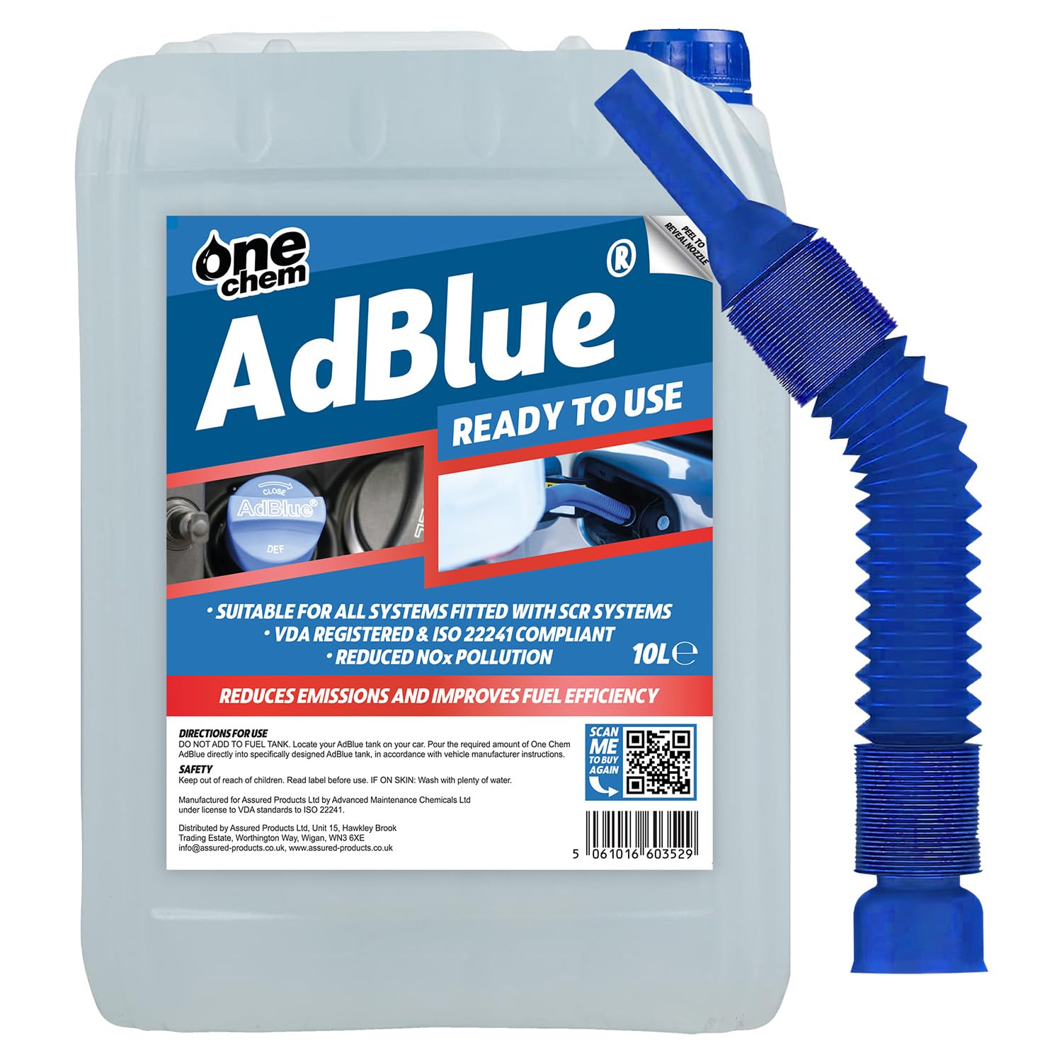 One Chem Adblue Diesel Exhaust Fluid Additive 10 Litres Easy ...