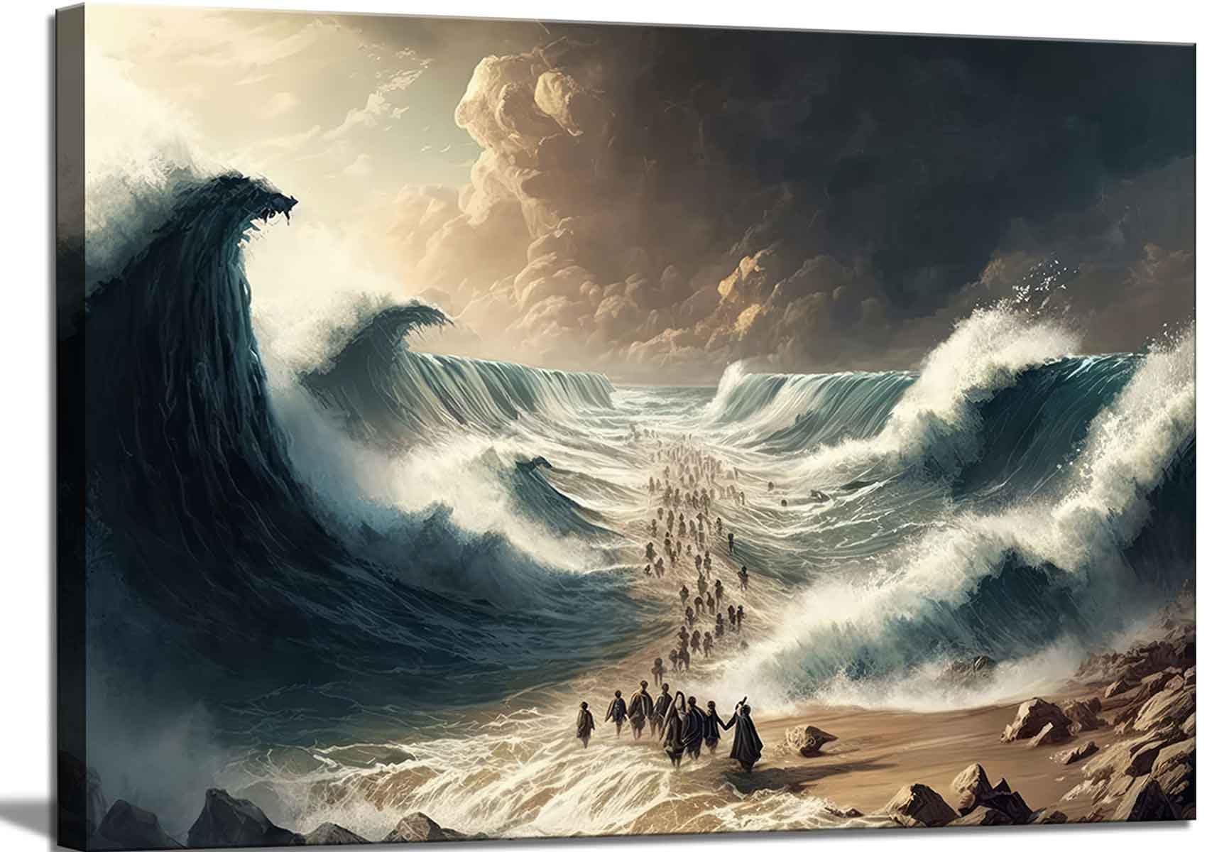 Amazon.com: Modern Christian Canvas Wall Art Bible Stories Moses ...