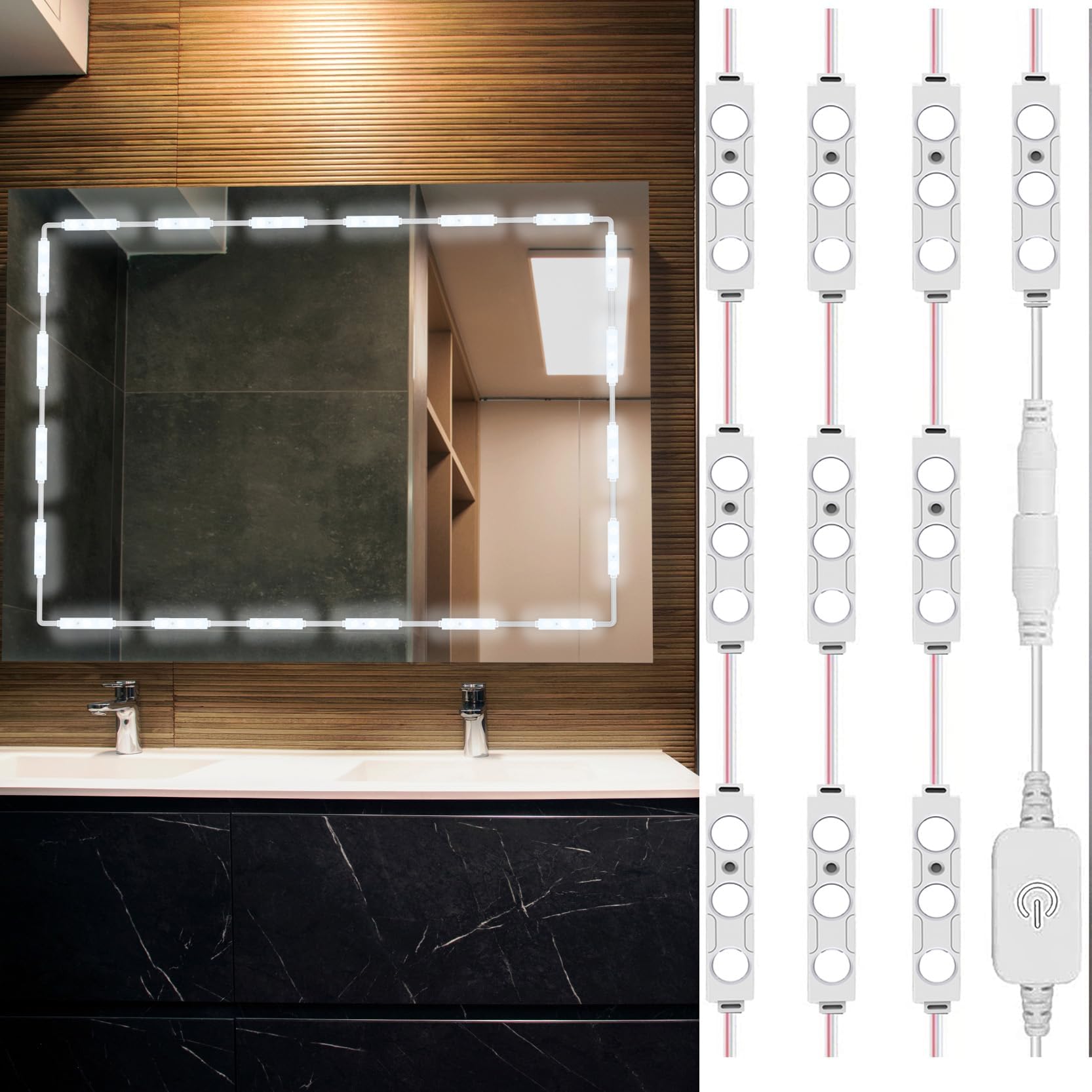 TINYSWING Mirror Lights, 10ft Hollywood Style LED Vanity Mirror Light ...