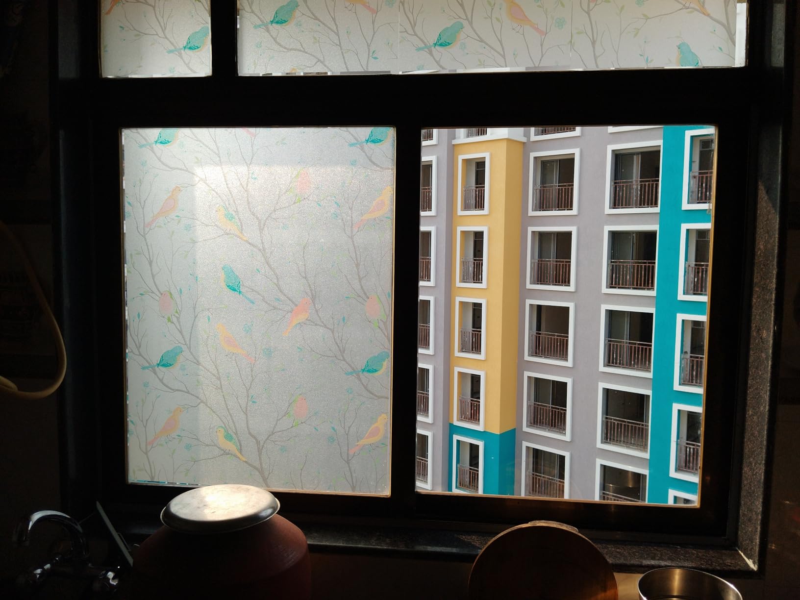 Buy ERATO™ Decorative Birds Frosted Window Glass Frosted Film Static ...