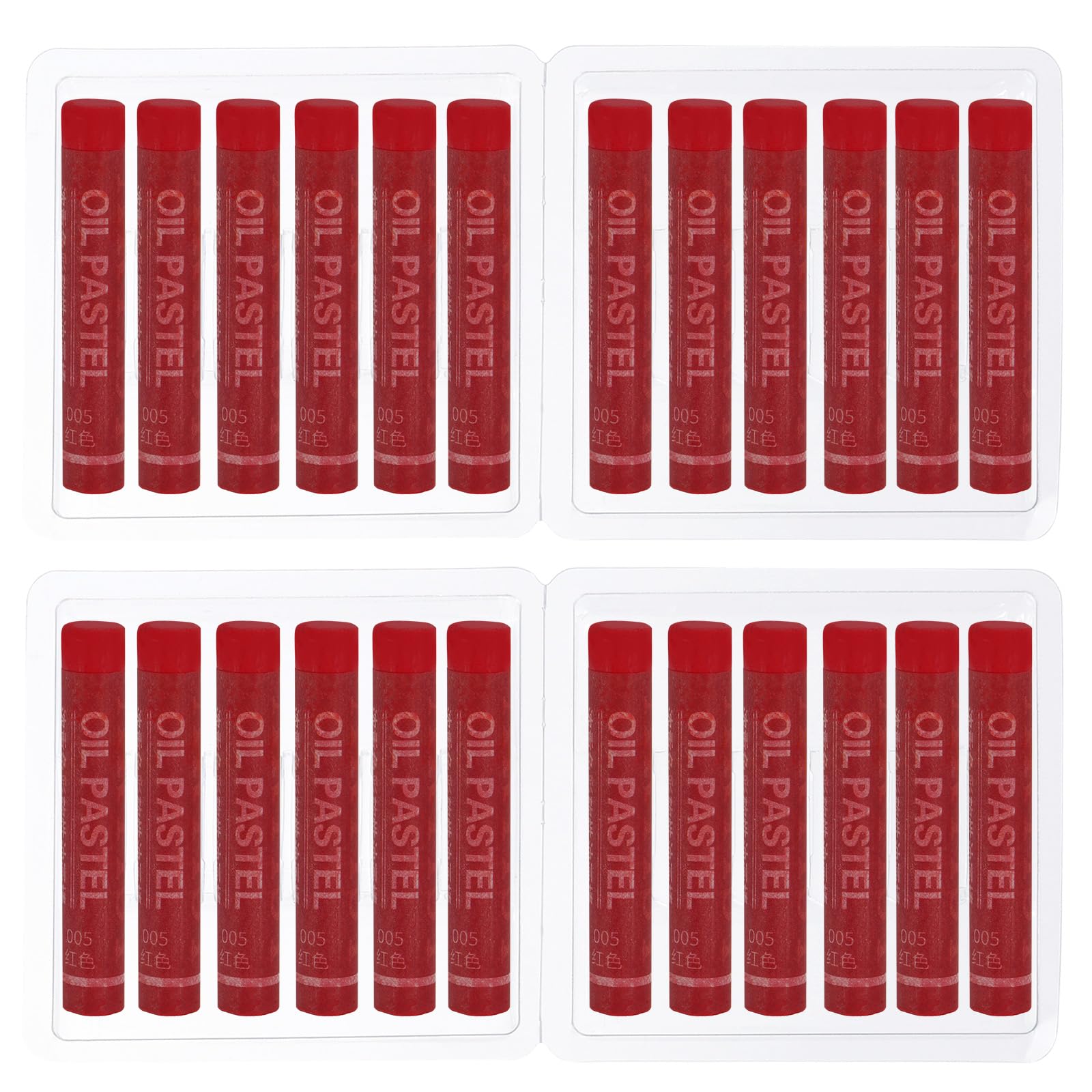 Snapklik.com : Red Oil Pastels, 24Pcs Soft Oil Crayons Creamy Pastels ...